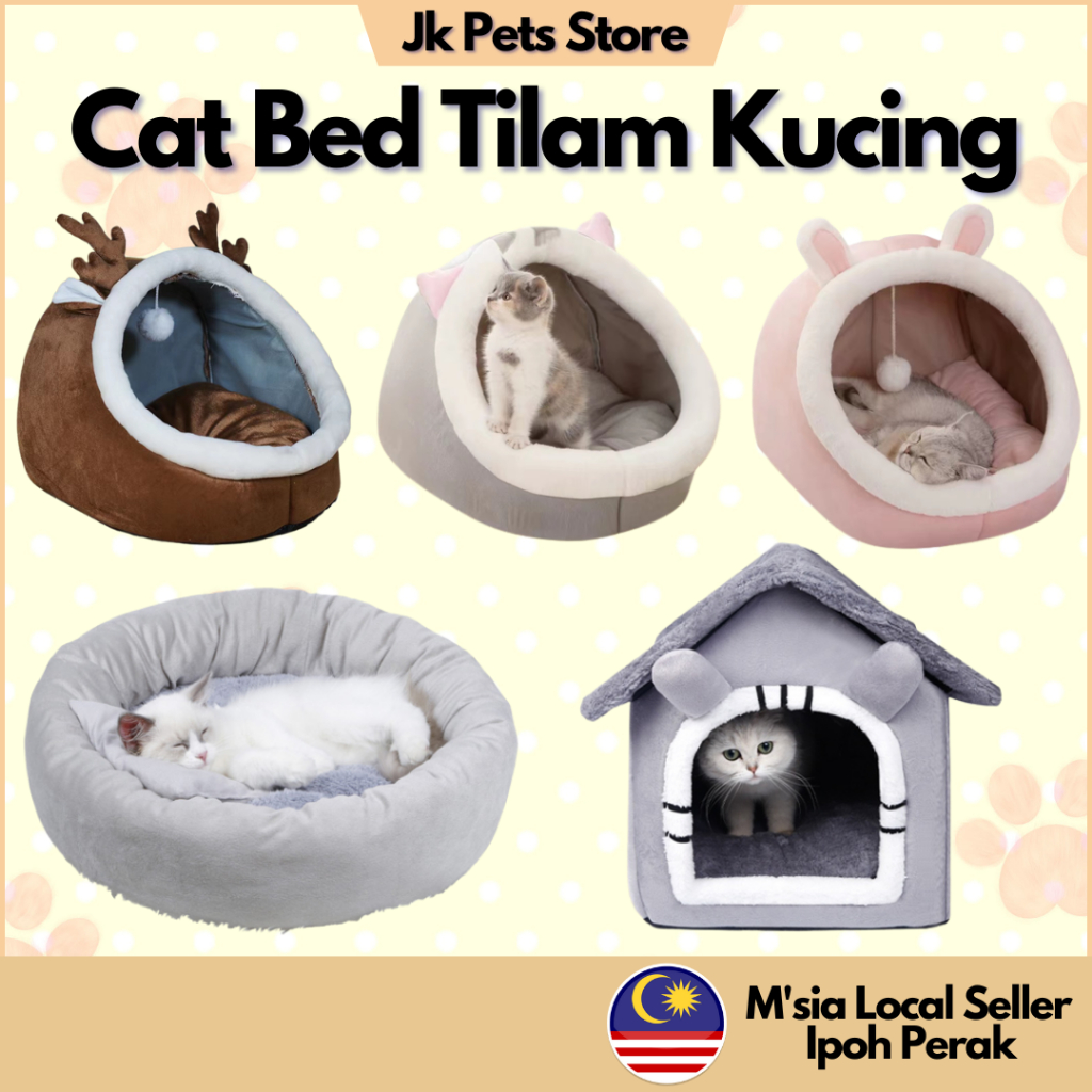 Cat Bed Tempat Tidur Kucing Bantal Kucing Tilam Kucing Cat House Rumah ...