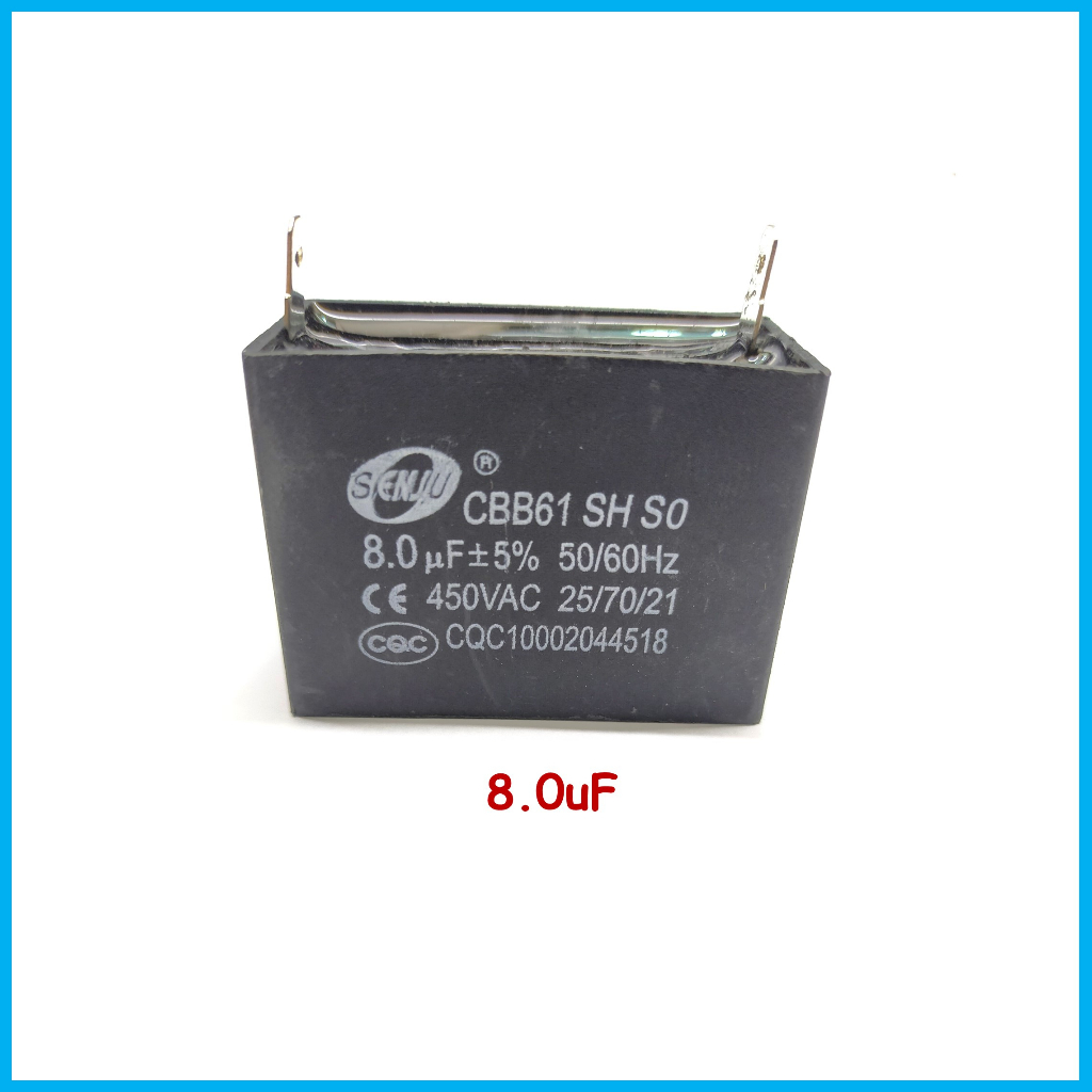CBB61 Fan Motor Capacitor Kapasitor 2 Pin 1.0uF 2.0uF 1.2uF 2.0uF 2.5uF ...
