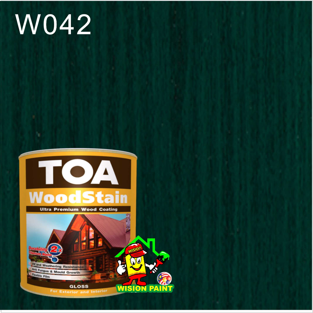 ( GLOSS ) TOA Woodstain Paint ( 1L ) VARNISH Interior & Exterior Wood ...