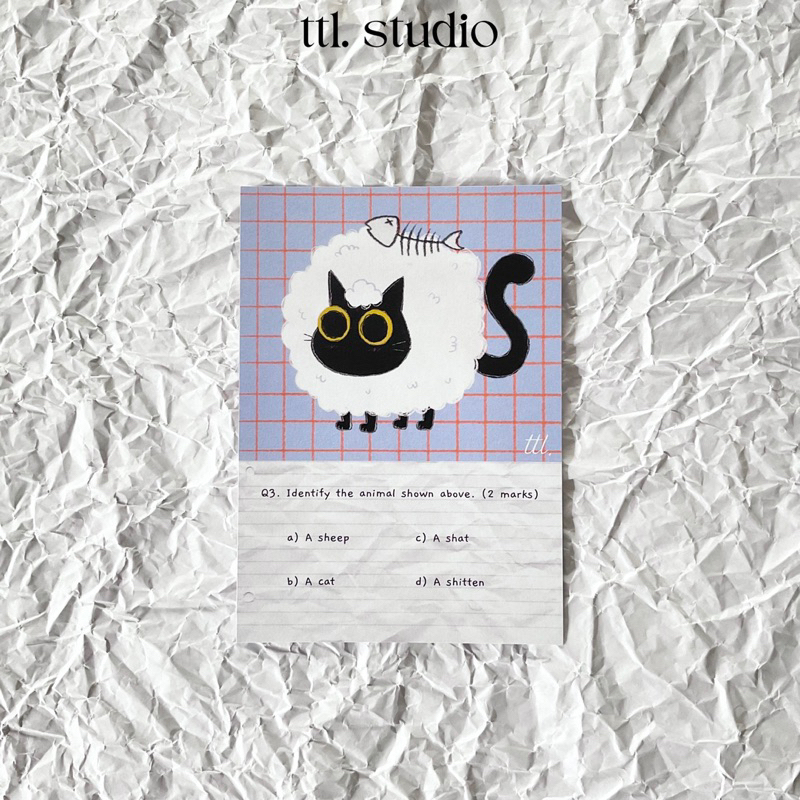 Shat or Shitten Cat Postcard [ttl. studio] | Shopee Malaysia