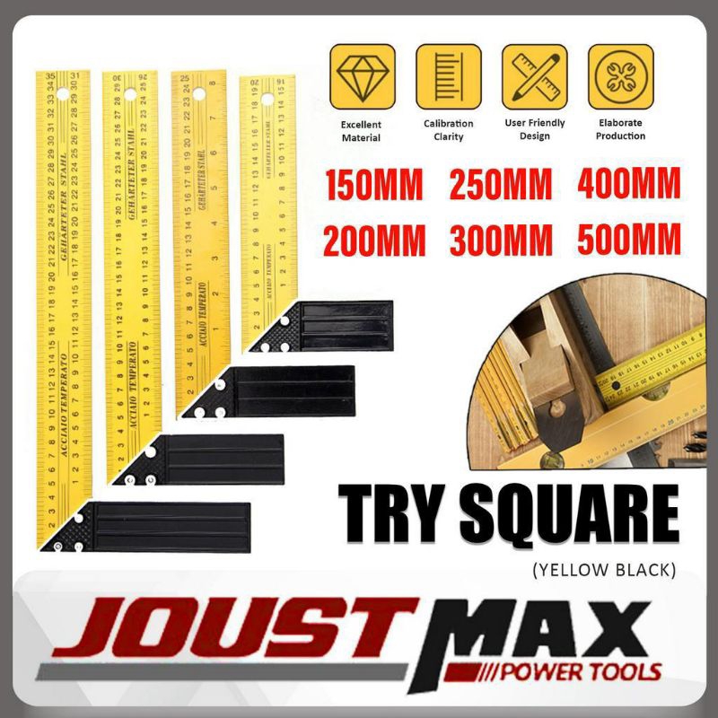 Pembaris Tepat Ukuran Skala Jernih PROFIELD TRY SQUARE SCALE RULER TOOL ...