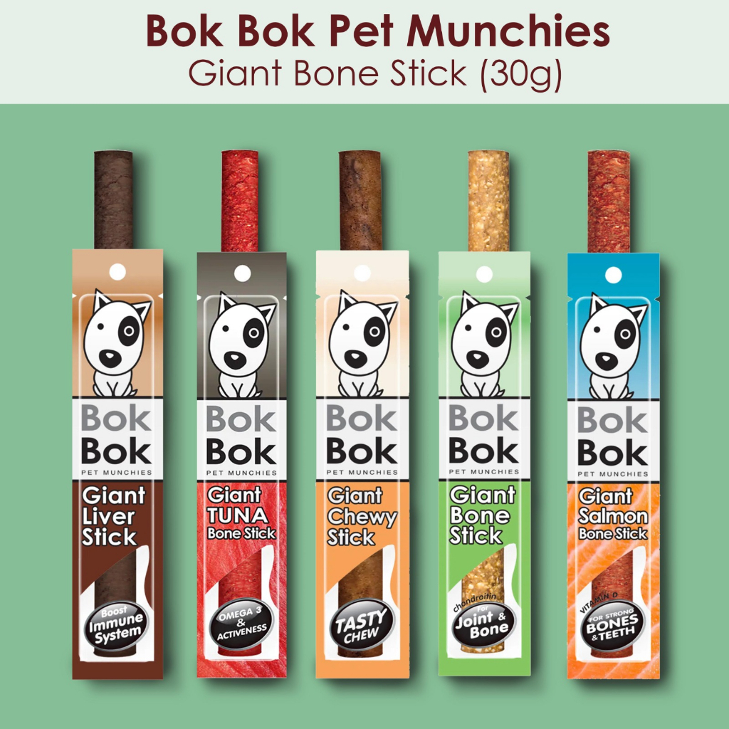 Bok Bok Pet Munchies Giant Bone Stick Dog Treat 30g | Shopee Malaysia