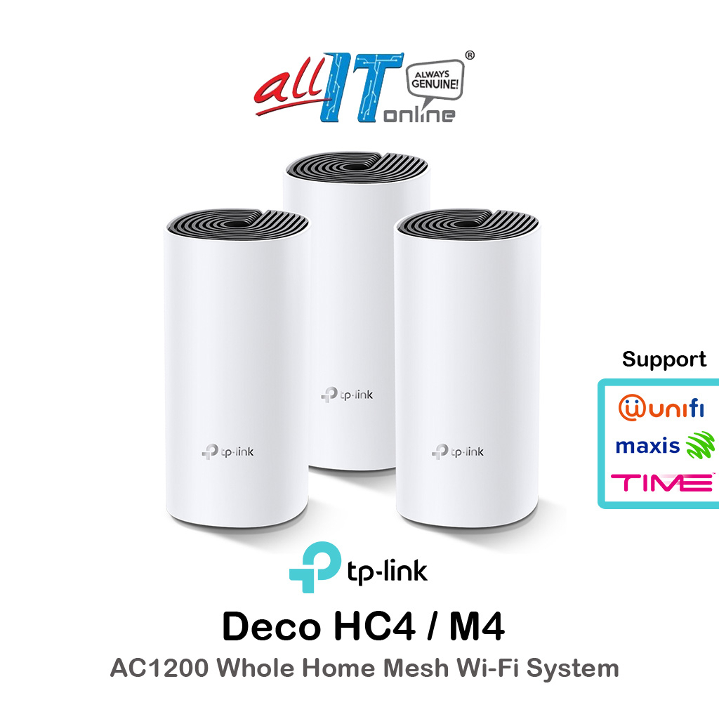 TP-Link AC1200 Repeater Deco M4 / Deco HC4 (2 Pack / 3 Pack) | Shopee ...
