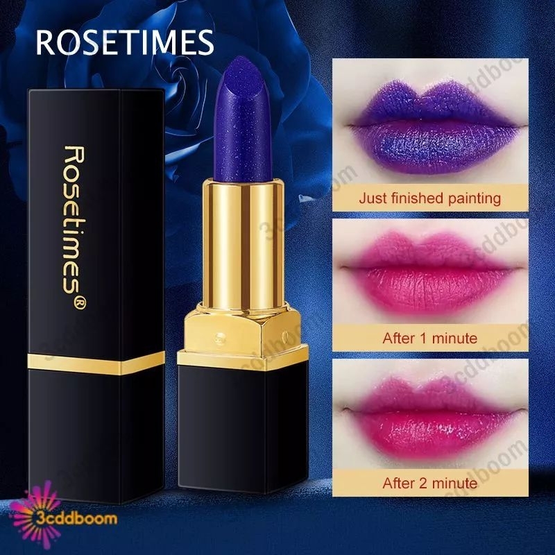 Original Lessxcoco Blue Color Magic Changing Lipstick No Fading ...