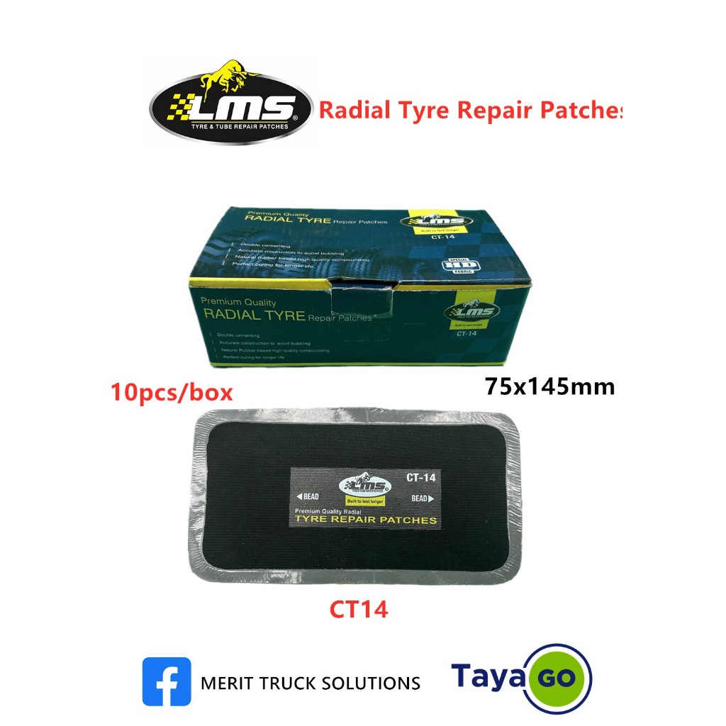 LMS Tire Repair Patches BP CT Tayar Bocor Penampal Tiptop Tayar Pancit ...