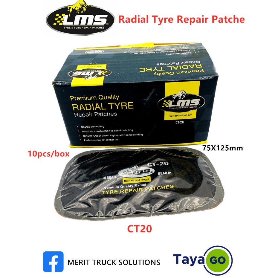 LMS Tire Repair Patches BP CT Tayar Bocor Penampal Tiptop Tayar Pancit ...