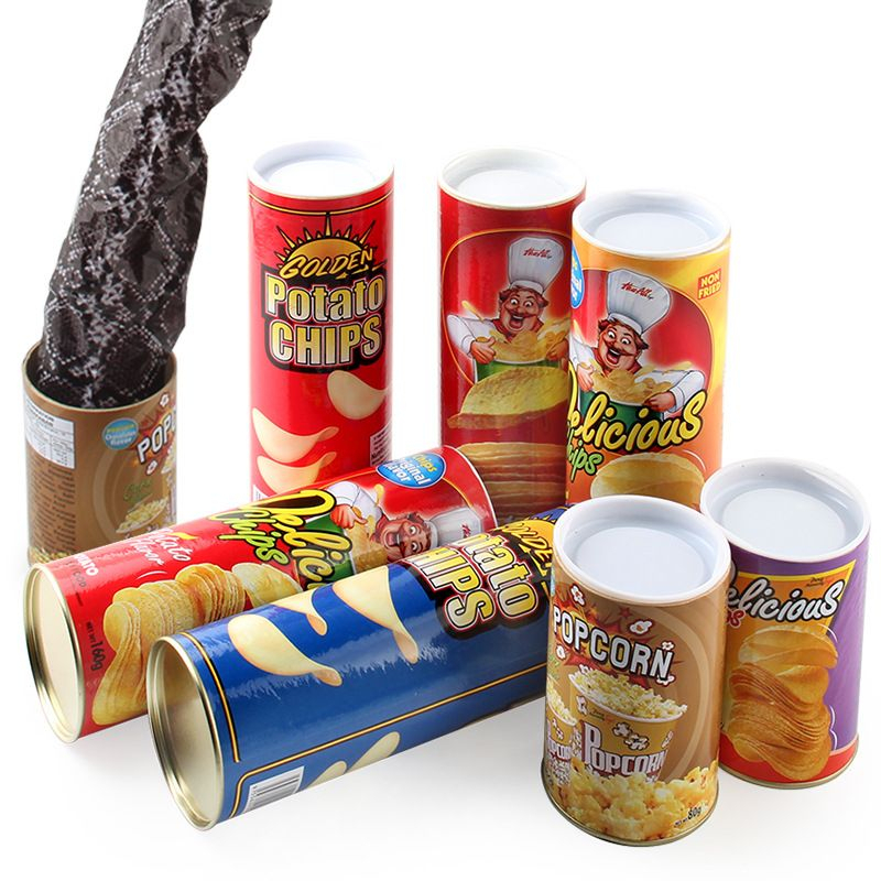 Stok Sedia Ada~Viral ULAR BEKAS Prank Potato Snake Chip Tricky Toy Fake ...