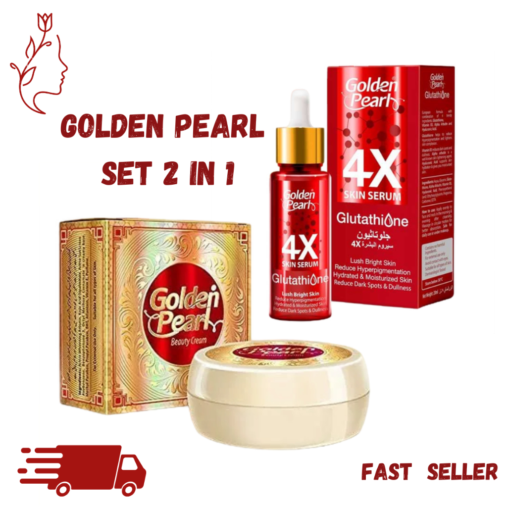 💯 Original, Golden Pearl Cream + Glutathione 4X Skin Serum (2 in 1 set ...