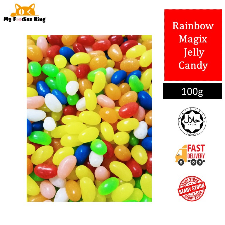 100g Jelly Bean Sweet Candy Mixed Pastilles Gummy gula [ My foodies ...