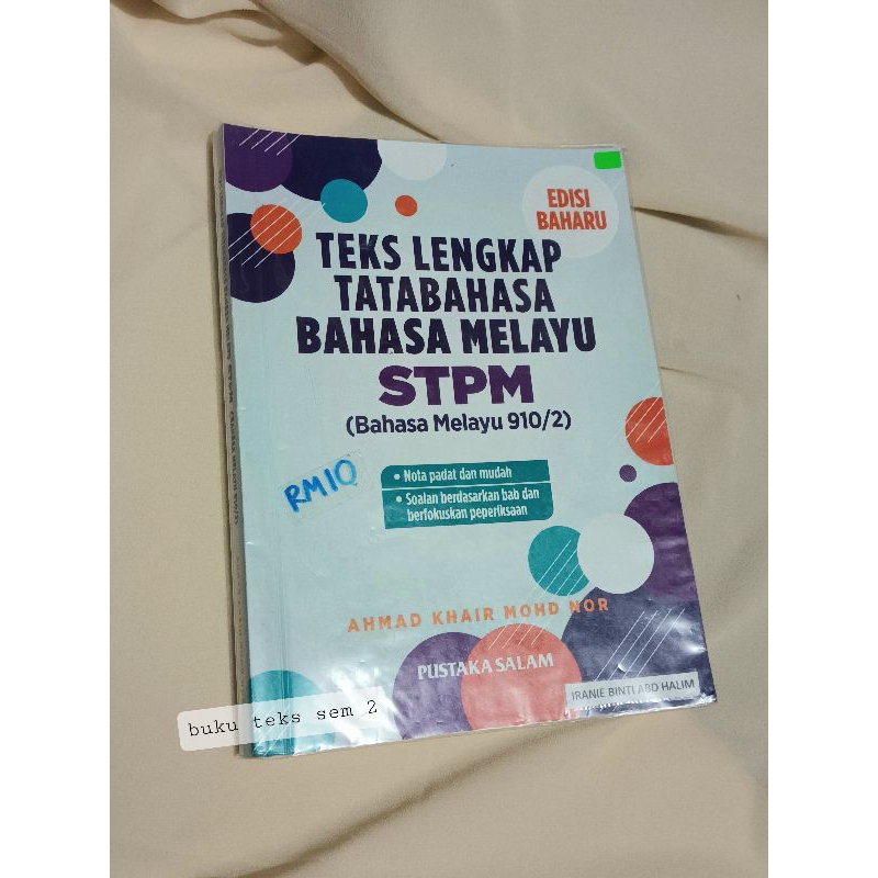 Buku Teks Bahasa Melayu STPM Semester 2 Pustaka Salam. Preloved Murah! | Shopee Malaysia