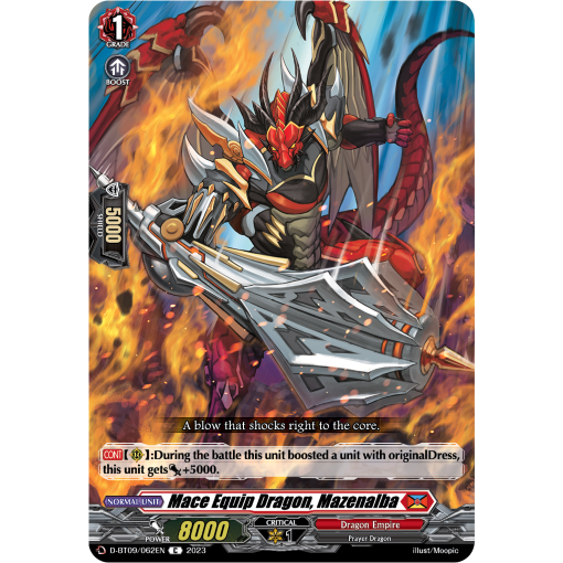 Cardfight Vanguard D-BT09/062EN Lobbed Equip Dragon, Macenarva Dragon Empire C (English ...