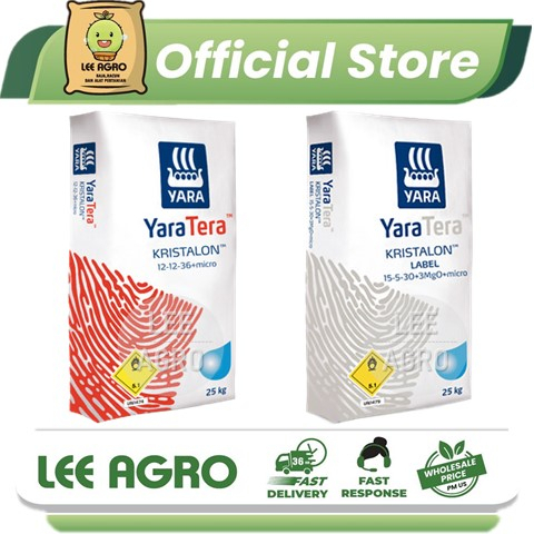 REPACK 1KG YaraTera KRISTALON 12-12-36 RED/YaraTera KRISTALON 15-5-30 ...