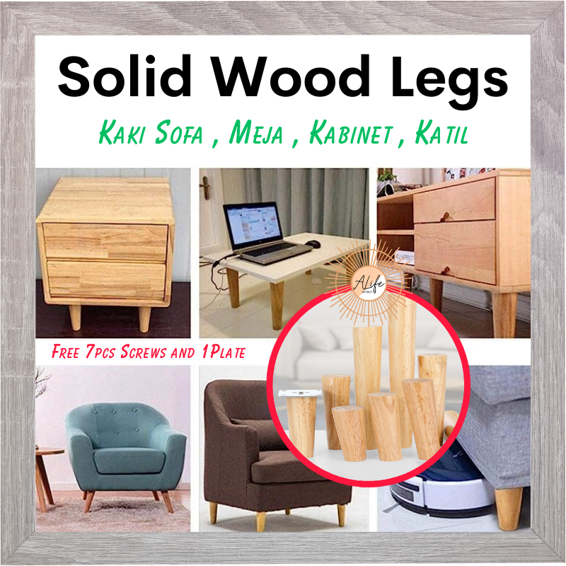 ALife Kayu Sofa Kaki Solid Wood Leg Kaki Katil Kaki Kabinet Kaki Kerusi ...
