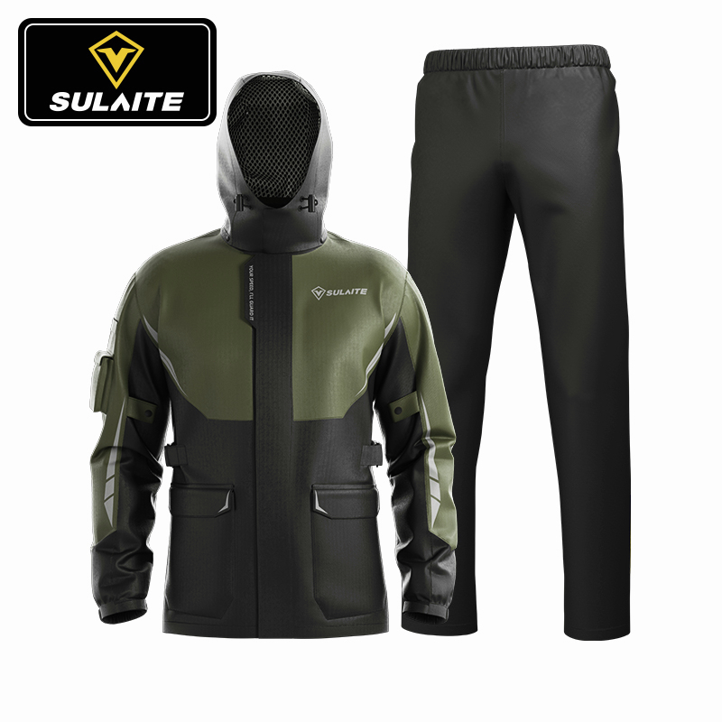 SULAITE Raincoat Motorcycle Riding Large big Rain Coat Thickened High ...