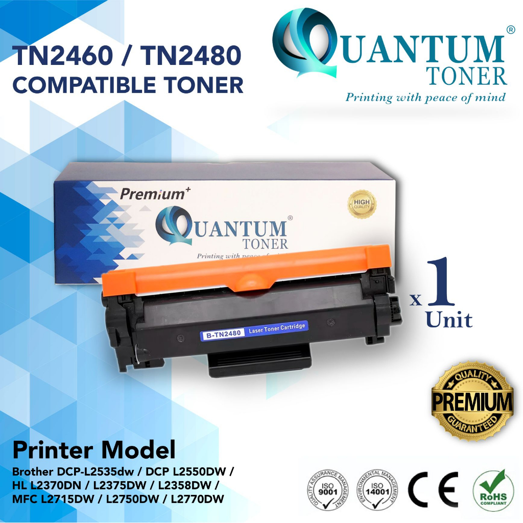Compatible Toner TN-2480 TN-2460 TN2480 TN2460 Brother DCP L2550DW HL ...