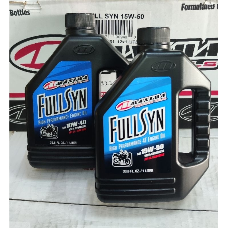 MAXIMA RACING OILS FULLSYN 100%SYNTHETIC 10W-40 & 15W-50 (1L) | Shopee ...