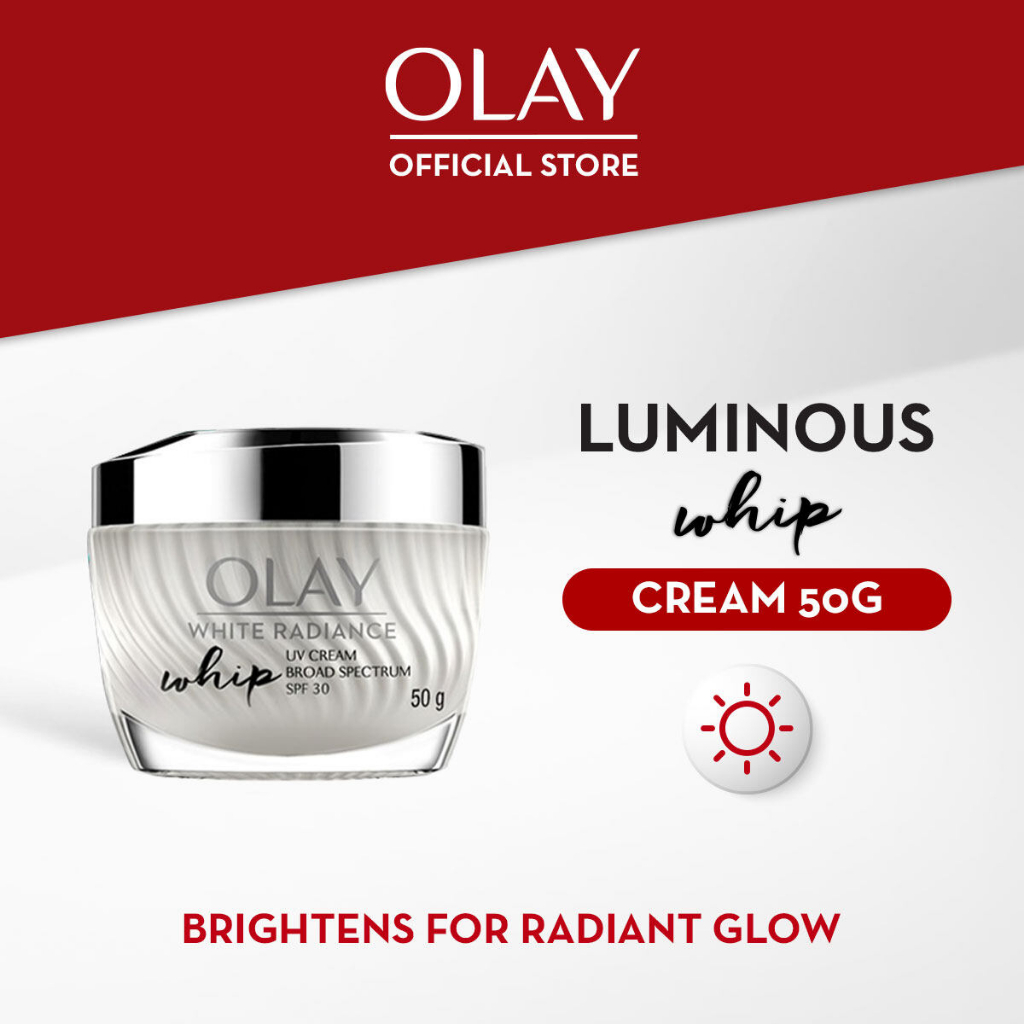 Olay White Radiance Advance Whitening Whips Moisturiser with UV SPF30 ...