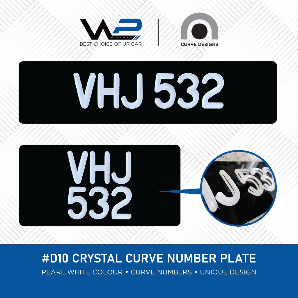 #D10_CCRL62 CURVE CRYSTAL NUMBER PLATE / ACRYLIC FONTS / CURVE CYSTAL ...