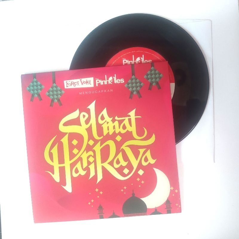 EP Selamat Hari Raya - Force Vomit, The Pinholes. 7 inch VINYL RECORD REKOD PIRING HITAM ...