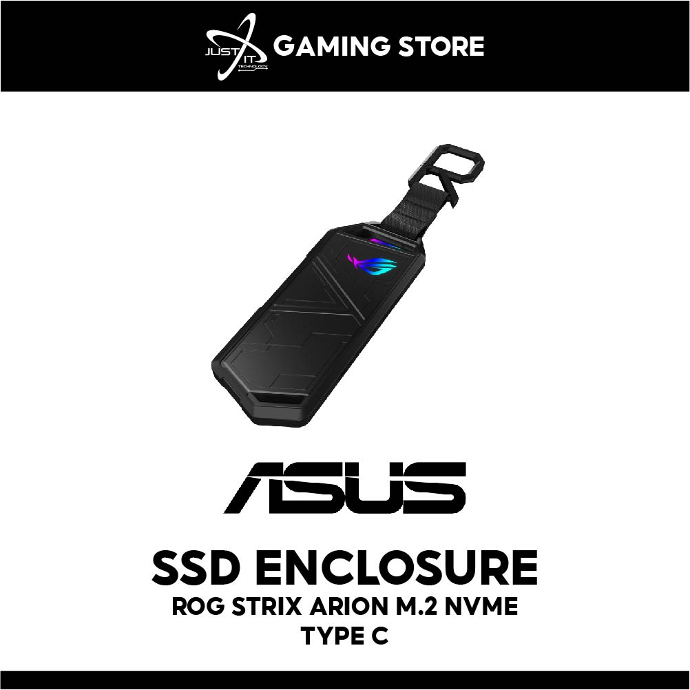 ASUS ROG STRIX ARION M.2 NVME SSD ENCLOSURE TYPE C COMBO KINGSTON NV2 ...