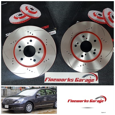 NISSAN TEANNA J32 TRW SPS HIGH CARBON DRILL SLOTTED DISC ROTOR REAR PER ...