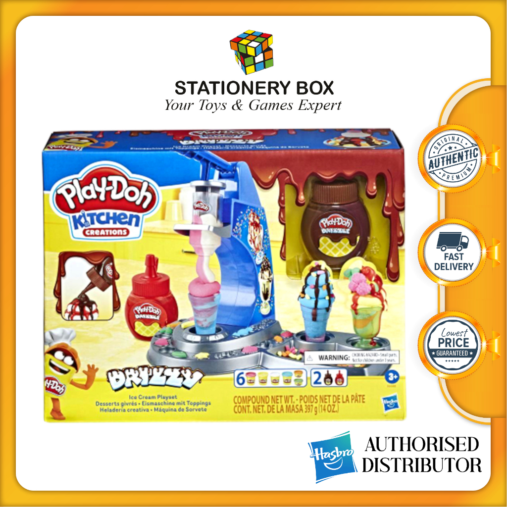 ORIGINAL - Hasbro Play-Doh DIY Drizzy Ice Cream Play Food Set, for Kids ...