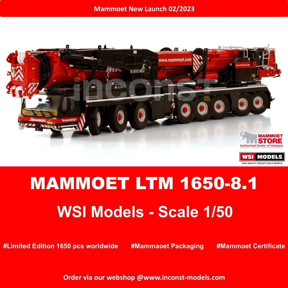 INCONST | WSI Models | Liebherr LTM 1650 "Mammoet" Mobile Crane Model ...