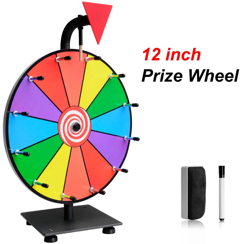 Table Top Rotary Fortune Wheel / Lucky Wheel Prize 30cm Size Draw Roda ...