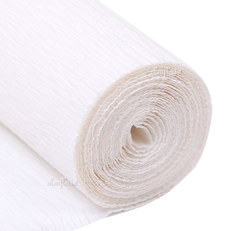 (250x50cm) CREPE PAPER Roll Flower Wrapping 皱纹纸 Bouquet Gift Florist ...