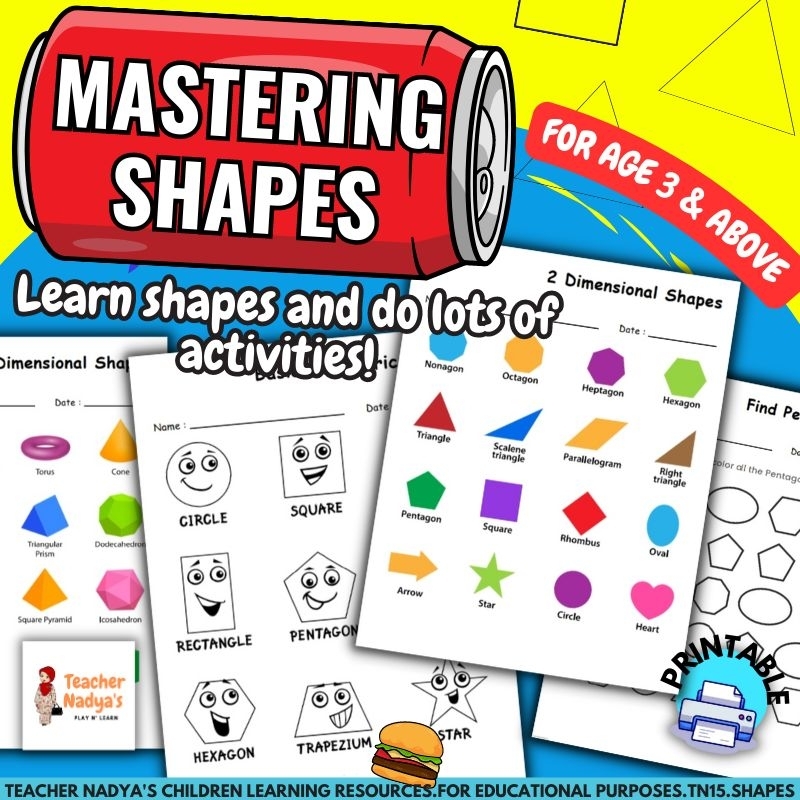 [ Printable/ PDF ] Mastering Shapes | Learn Shape | Trace | Draw | TN15 ...