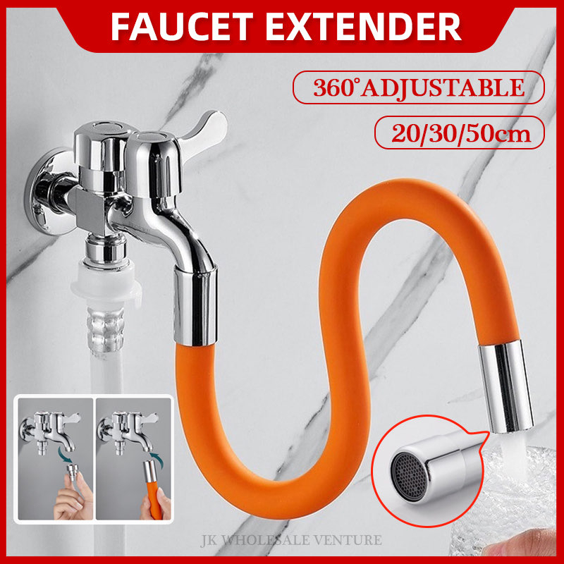 20/30/50cm Universal Faucet Extender 360° Degree Rotating Silicone ...
