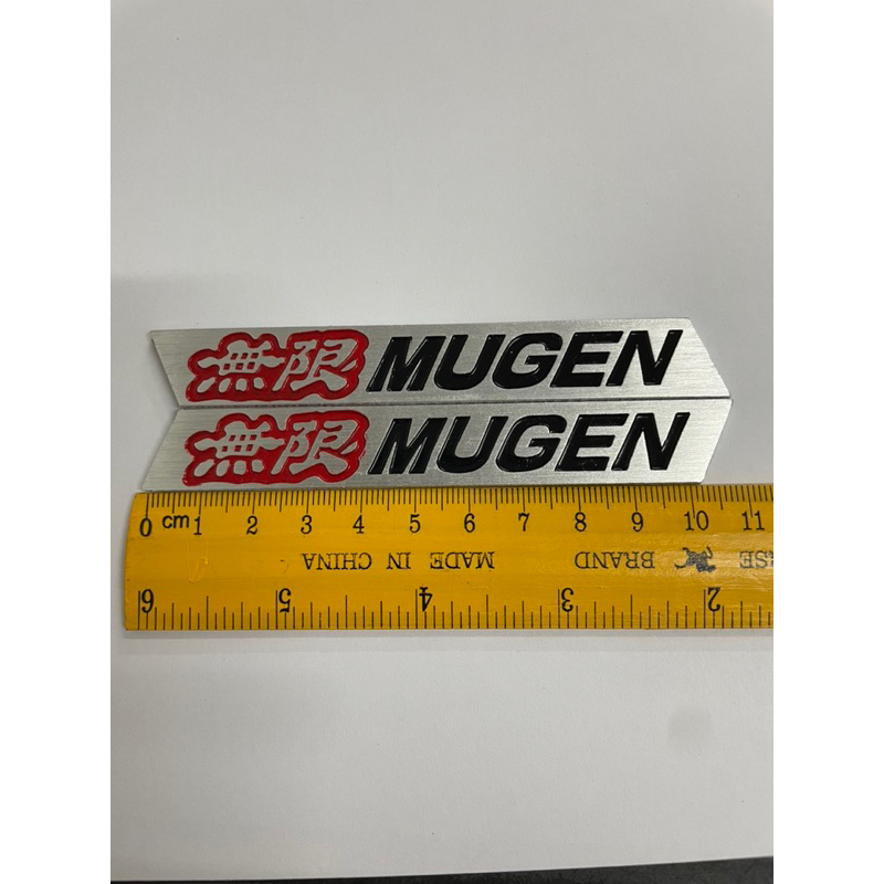 Mugen Logo Aluminium Red Black Part Car Spoiler Badge Emblem Logo For ...