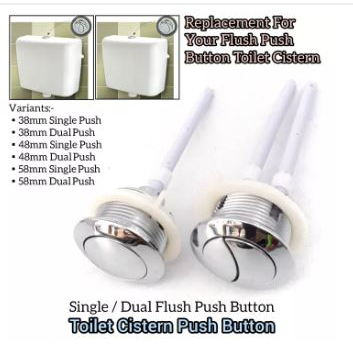 Toilet Cistern Flush 48mm Push Button, Single Flush Push Button In ...