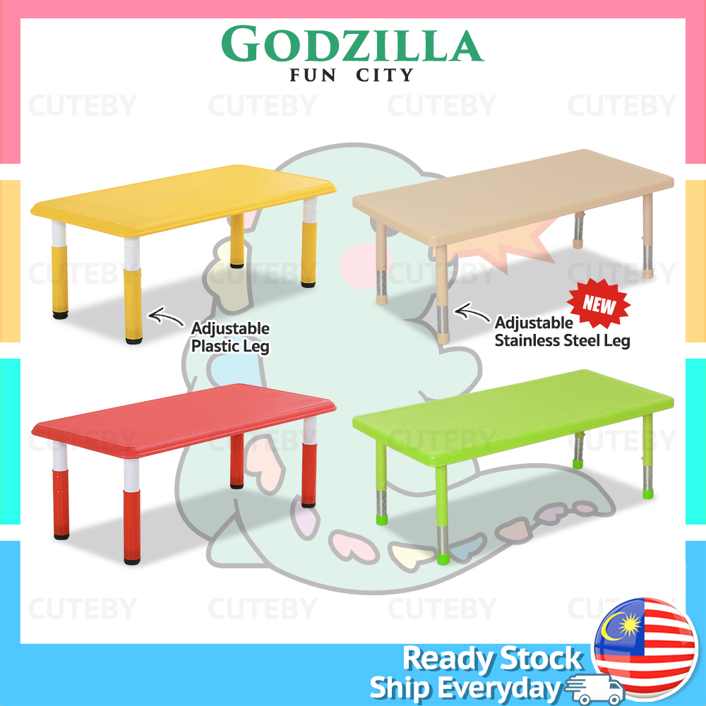 Japanese tatami ADJUSTABLE KINDERGARTEN TABLE (SS leg/Plastic leg)Kids ...