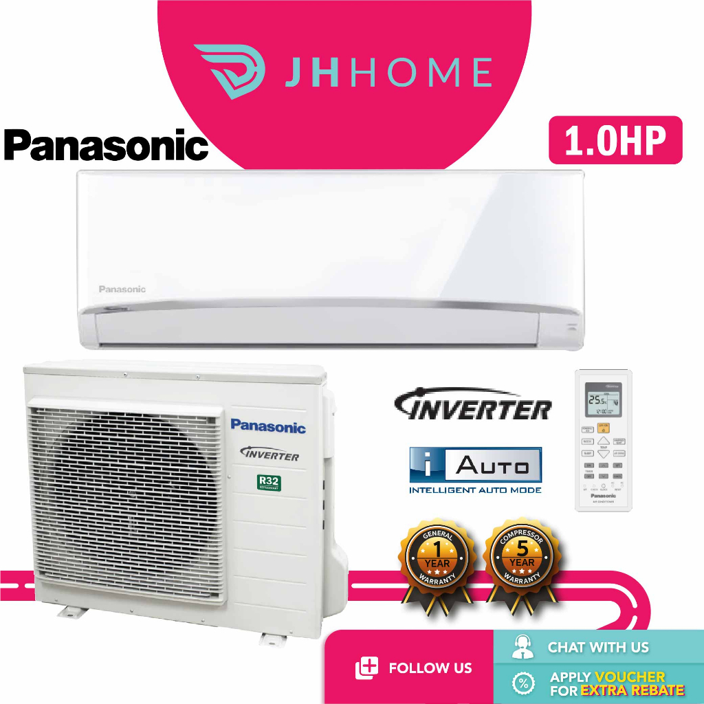 Panasonic 1.0HP Standard Inverter Air Conditioner CS-PS9TKH/CU-PS9TKH ...