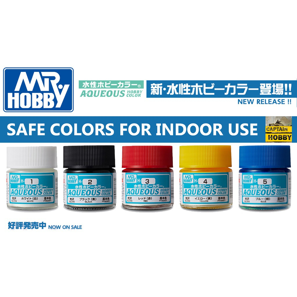 Mr. Hobby Aqueous Hobby Color Acrylic H1~H50 Model Kit Paint 10ml # ...