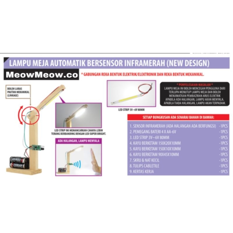 [ReadyStock] Lampu Meja Automatik Bersensor Inframerah RBT T3 - Reka ...