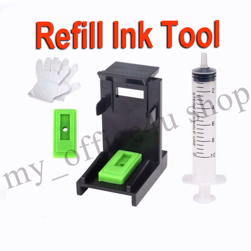 3 In 1 Ink Refill Tool Refill Ink Kit Add Ink Tool for HP 61 62 63 65 ...