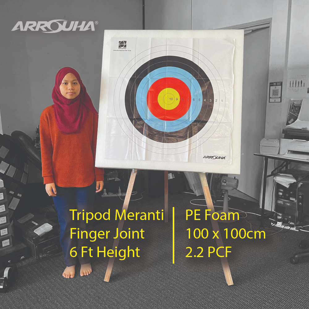 Target Board Set 100x100cm PE Foam Type -V with Tripod Stand 6ft ...