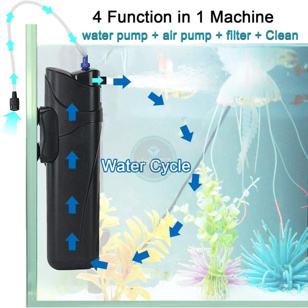 SunSun 4 IN 1 Filter JUP-01 JUP-02 UV Sterilizer Oxygen Aerator Submersible Filter Pump for Fish ...
