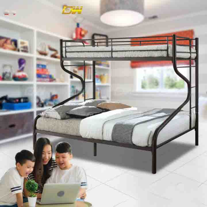 METAL DOUBLE DECKER SUPER THICK BASE QUEEN + SINGLE DOUBLE DECKER BUNK ...