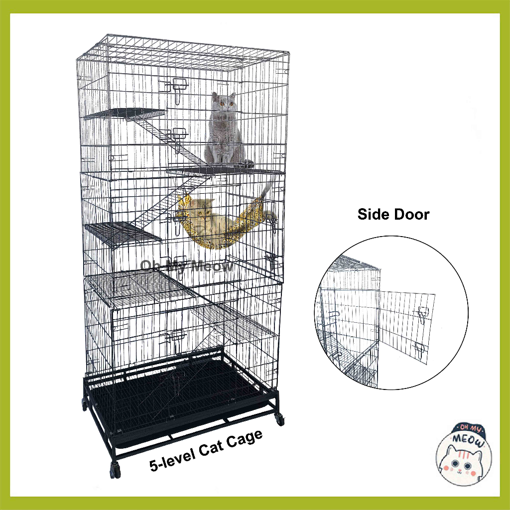 (CNY PROMO) 5 Level Cat Cage Wrought Iron / Sangkar Kucing 5 Tingkat ...