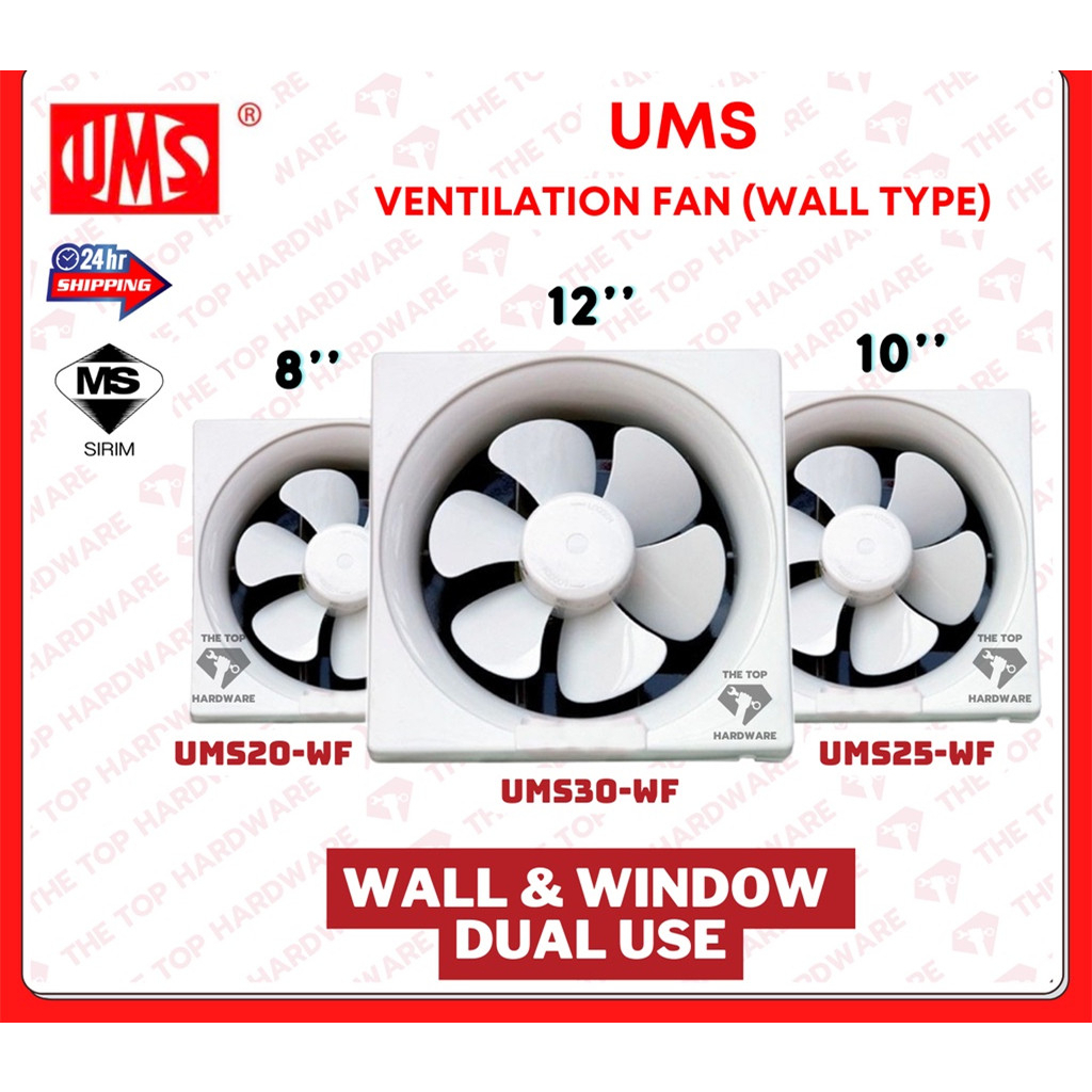 UMS EXHAUST FAN Ventilating Fan Wall Mount 8 "10" 12'' WALL/ CEILING ...