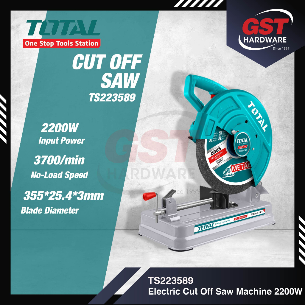 Total Electric Cut Off Saw Machine TS223589 14" Heavy Duty Mesin Cut ...