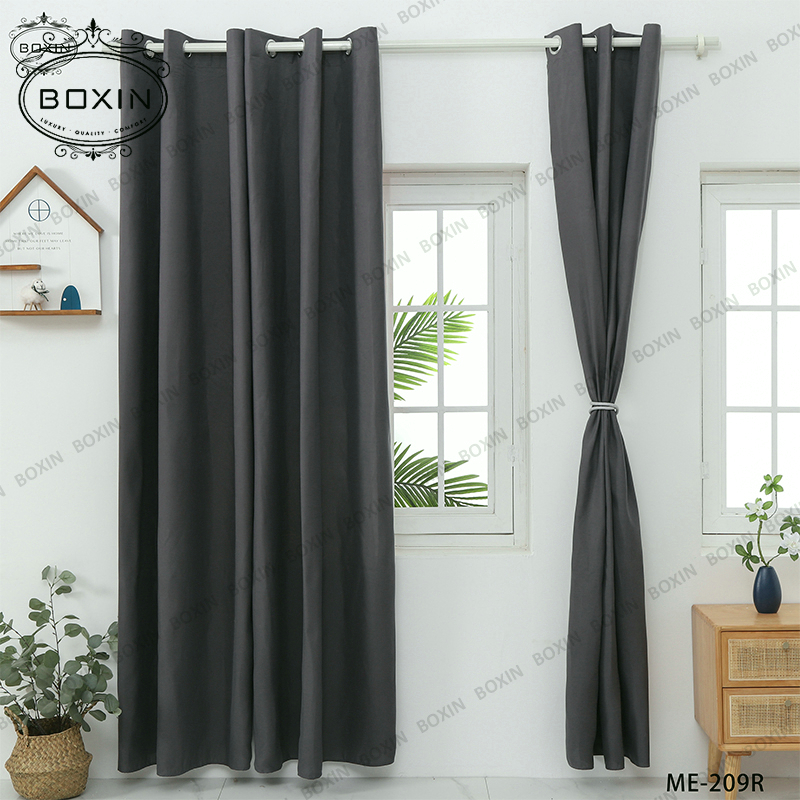 Ring Type Modern Langsir Curtain Semi Blackout Langsir Pintu Door ...