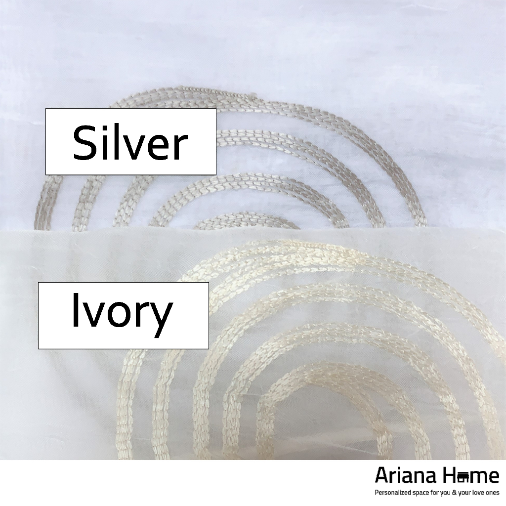 Kain Langsir Lace Sheer Bidang BESAR 110" Corak Bulat🔥 Curtain Fabric ...