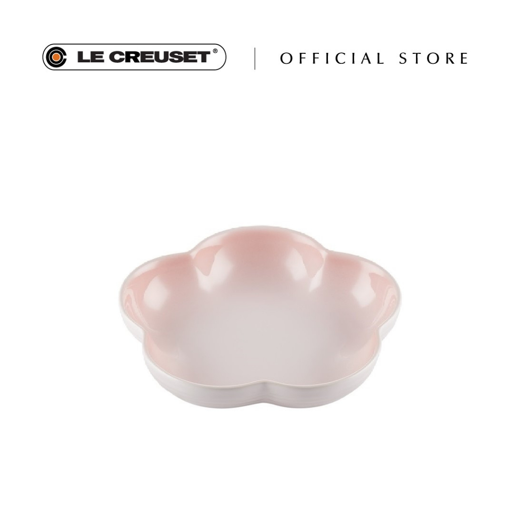 Le Creuset Stoneware Medium Flower Dish 20cm - Shell Pink | Shopee Malaysia