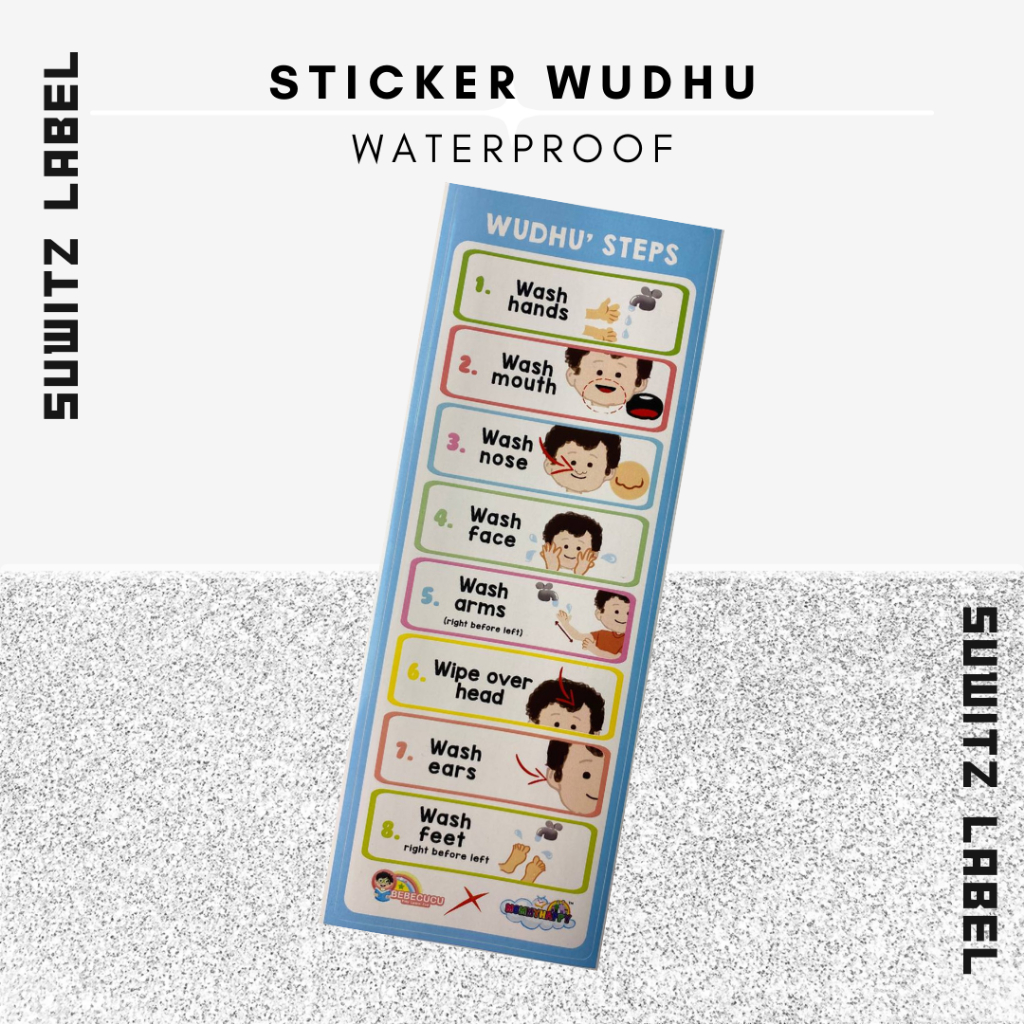 STICKER WUDHU | ABM PEMBELAJARAN SOLAT/HAJI / By Mommy Happy | Shopee ...