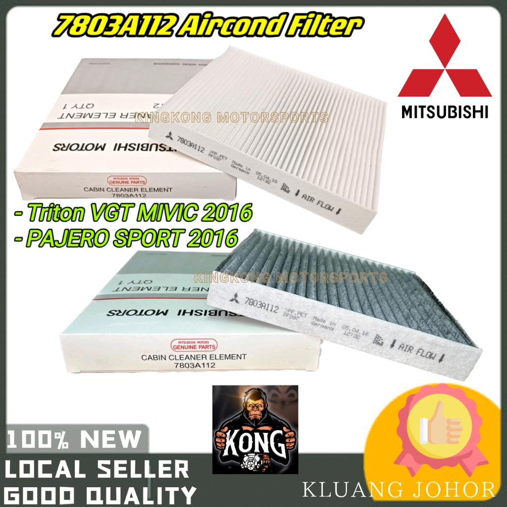 MITSUBISHI CABIN AIRCOND FILTER 7803A112 TRITON VGT MIVEC 2016 AXS 4B11 ...