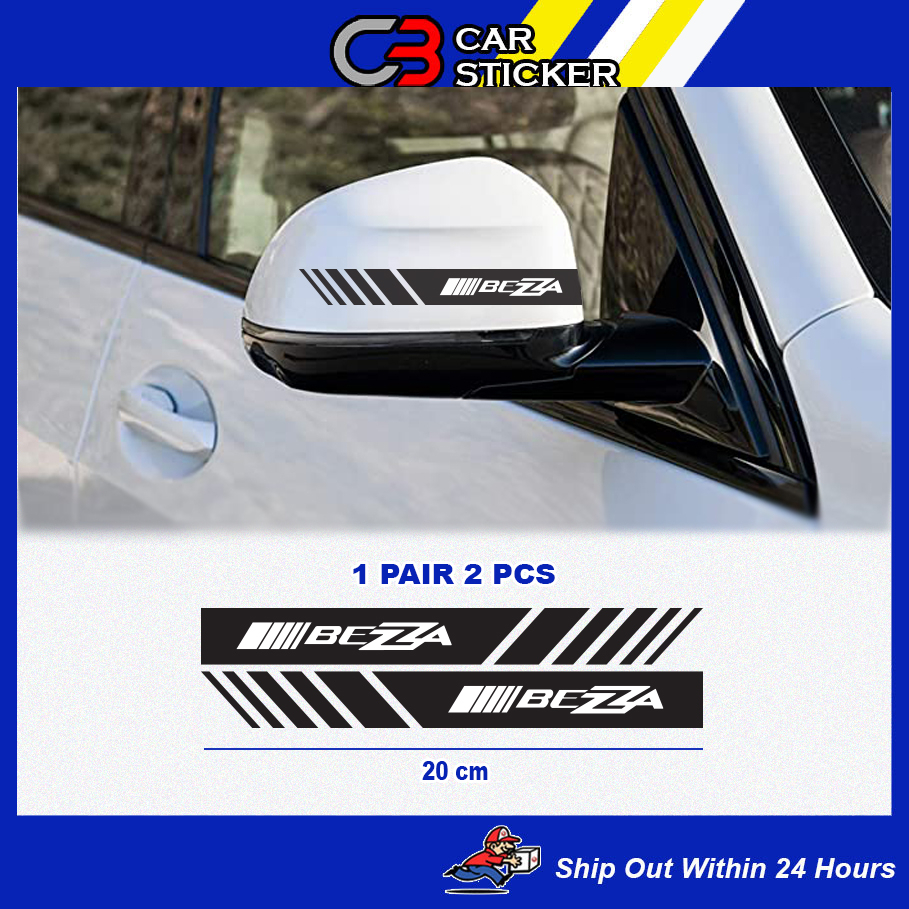 Bezza Perodua Side Mirror car sticker / 1 pair 2 pcs / W405 | Shopee ...